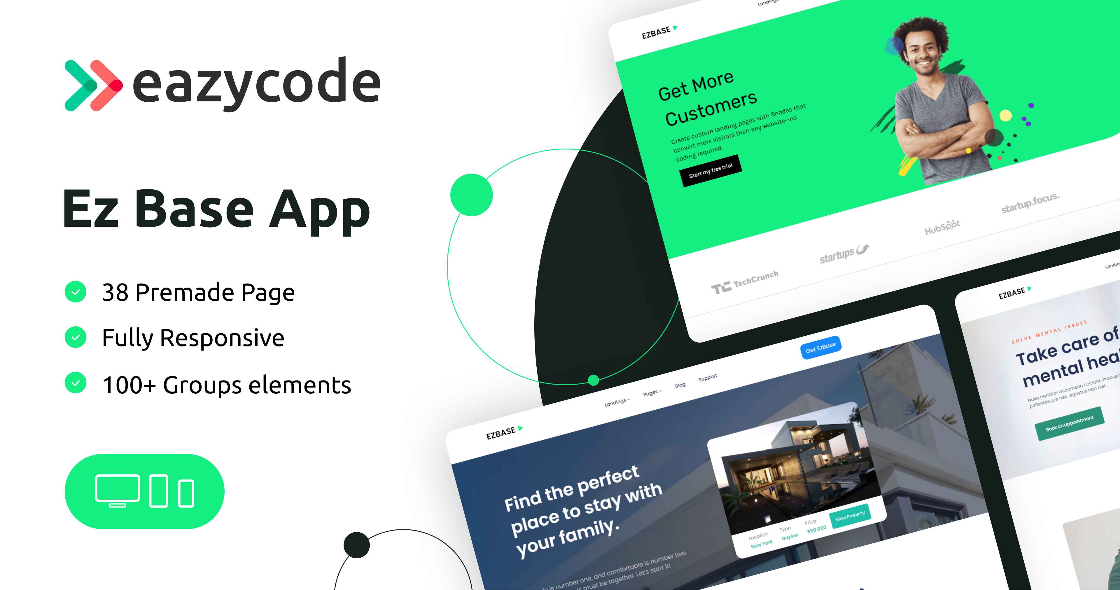 Ez Base Multi Pages template - NoCode Bubble.io Template by EazyCode - NoCode Agency